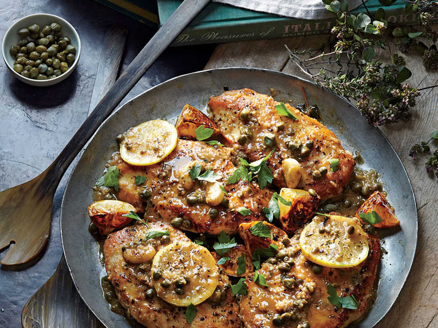 Receita de frango com molho de limão